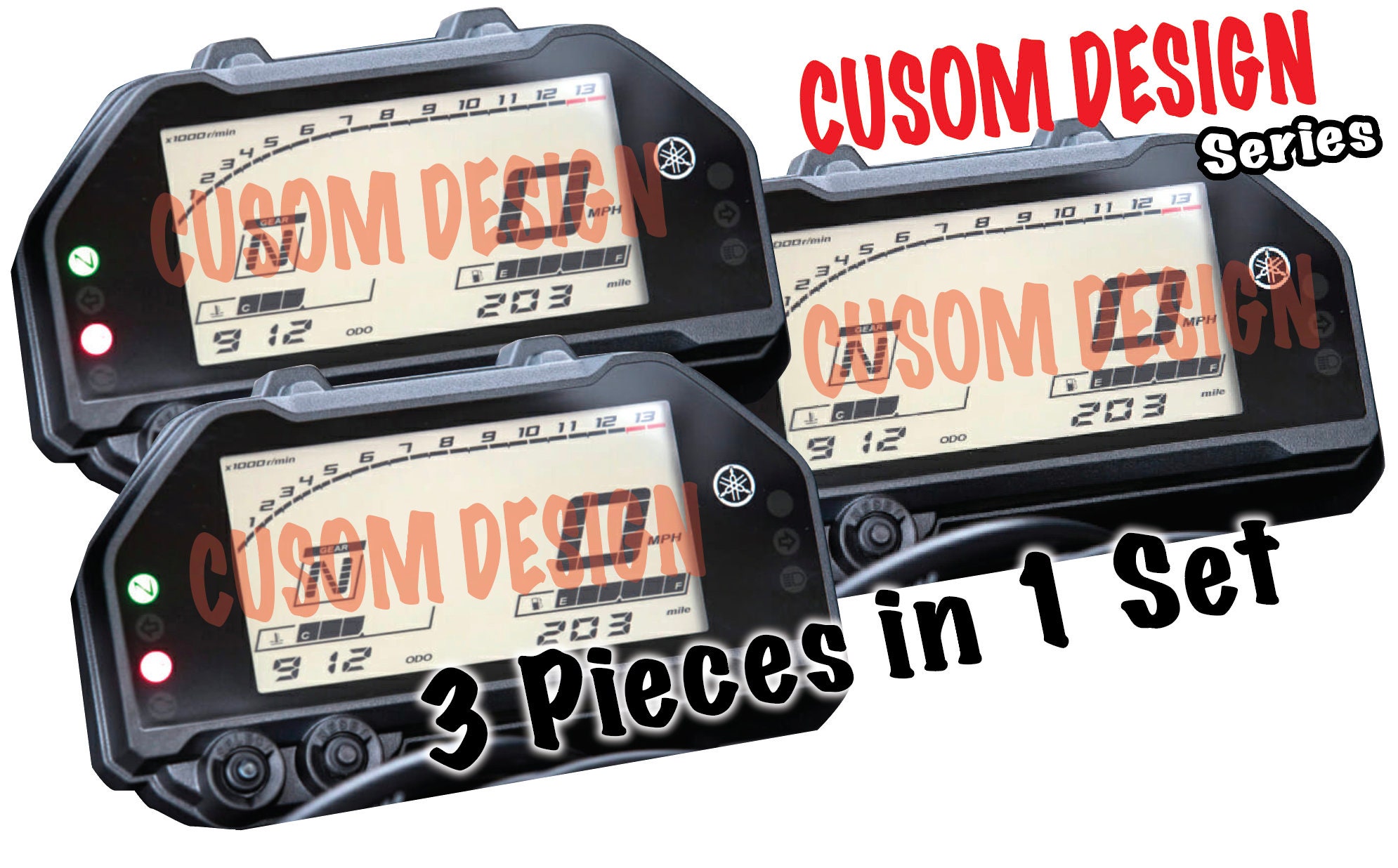 MT03/YZF R3 SPEEDOMETER Anime Sticker (3 PIECE in 1 Set) - Etsy