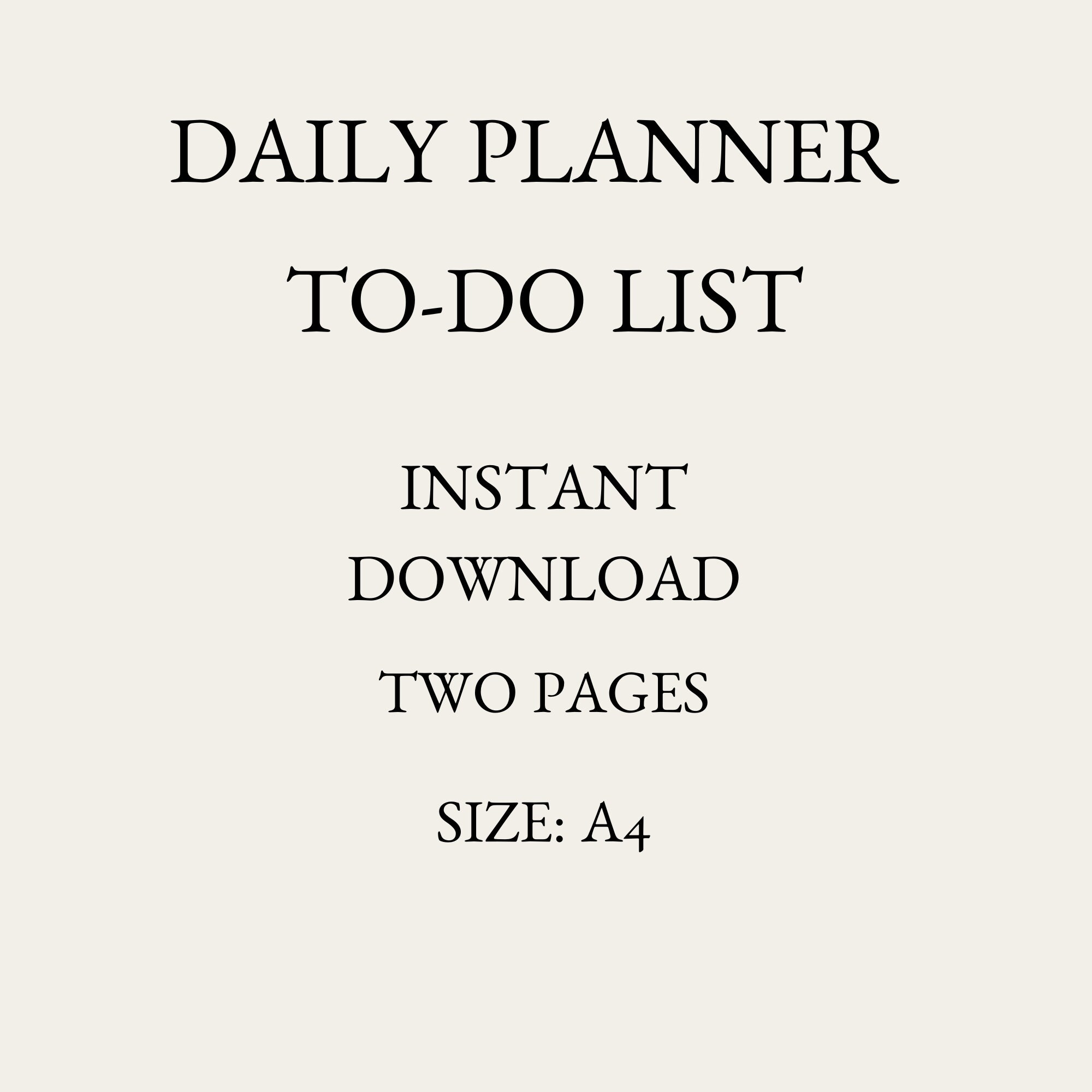 To Do List and Daily Planner Printable, Productivity Planner to Do List ...