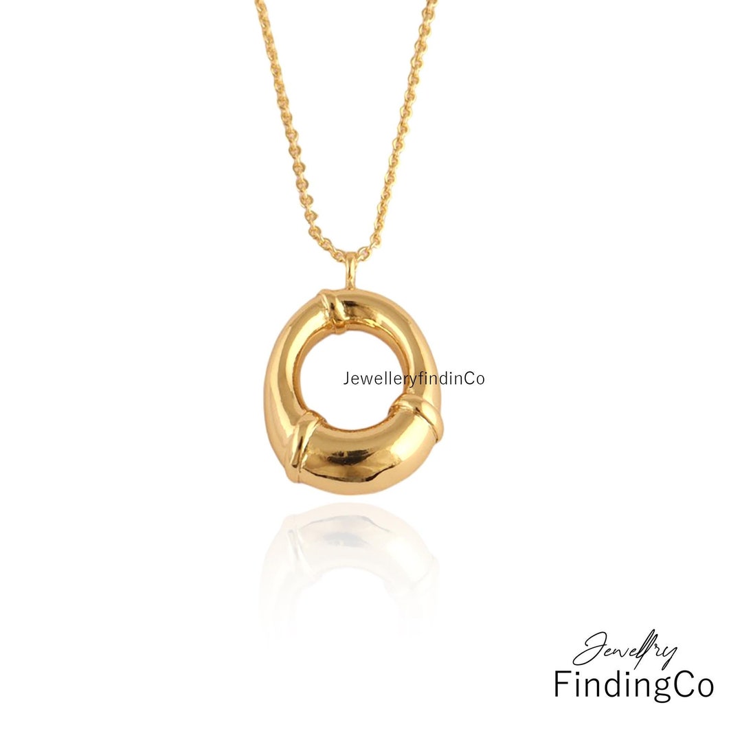 Personalized Gold Letter O Pendant Necklace for Women - 18k Gold Plated ...