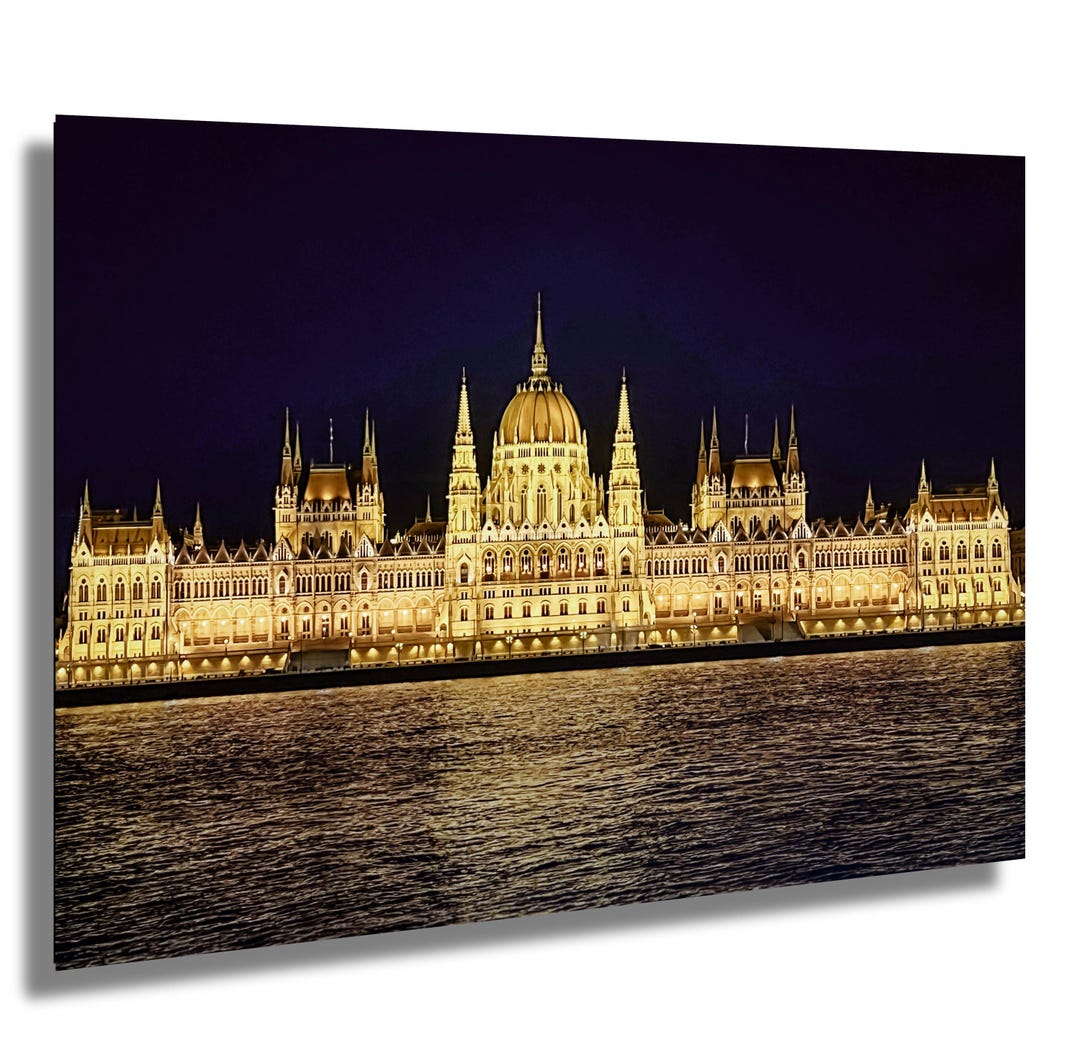 Hungarian Parliament Government Building in Hungary at Night - Etsy