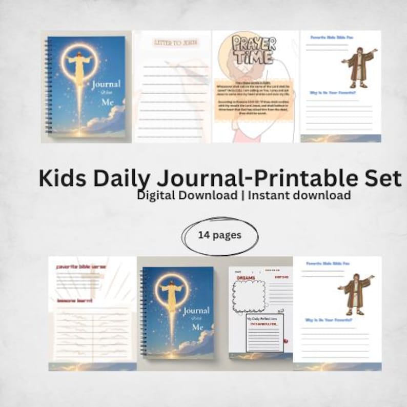 Kids Daily Bible Journal Printable: Gratitude & Reflection (PDF ...