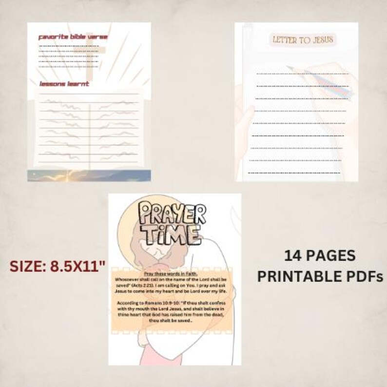 Kids Daily Bible Journal Printable: Gratitude & Reflection (PDF ...