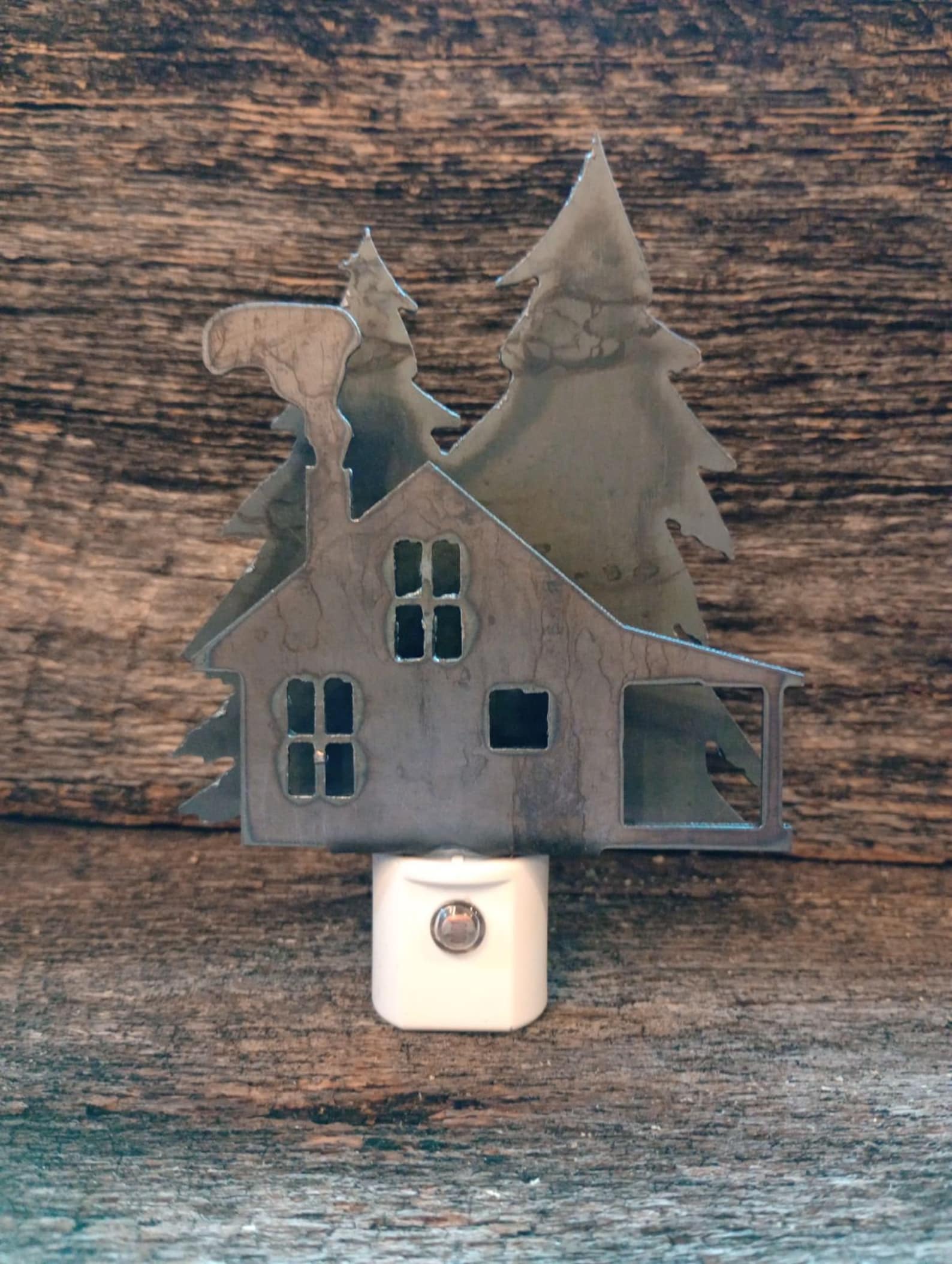 Rustic Cabin Night Light - Etsy