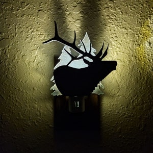 Rustic Elk Night Light - Etsy