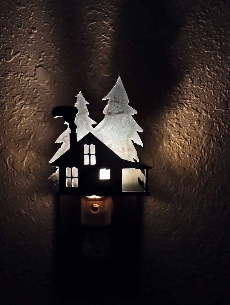 Rustic Cabin Night Light - Etsy