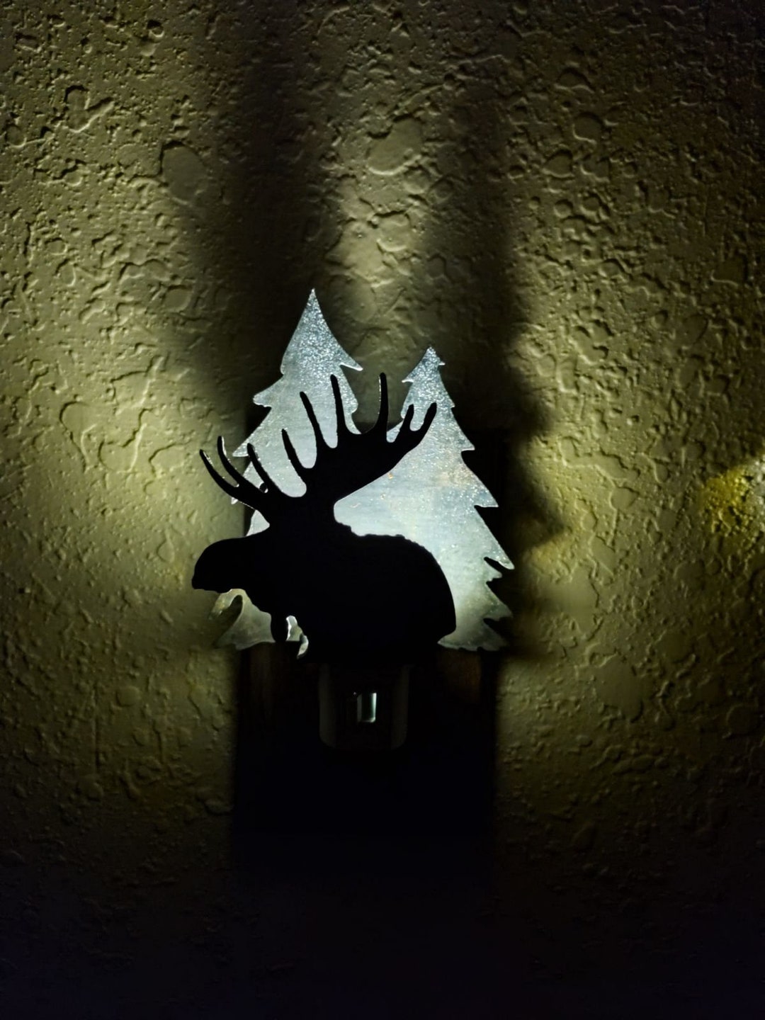 Rustic Moose Night Light - Etsy