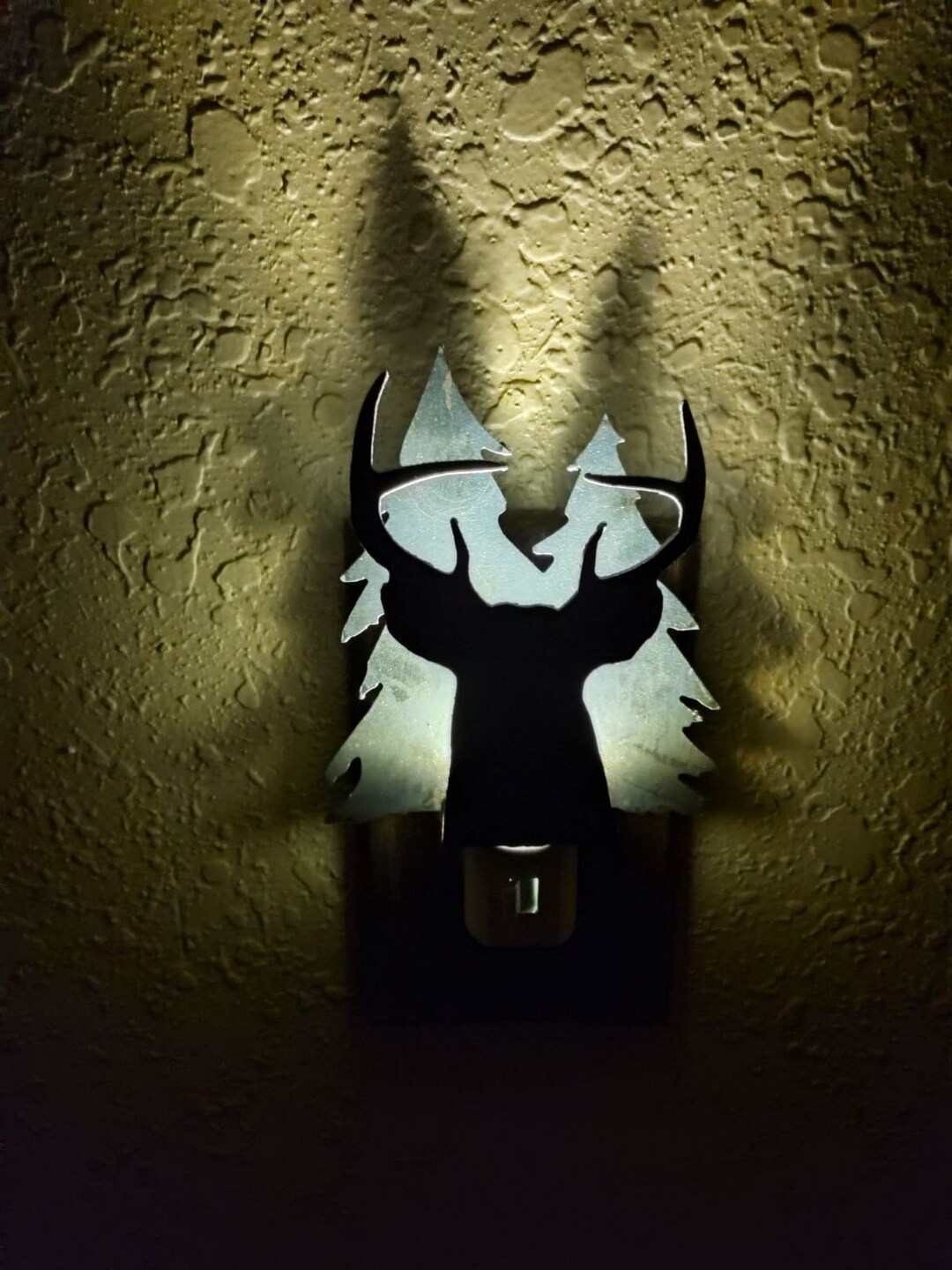 Rustic Deer Night Light - Etsy