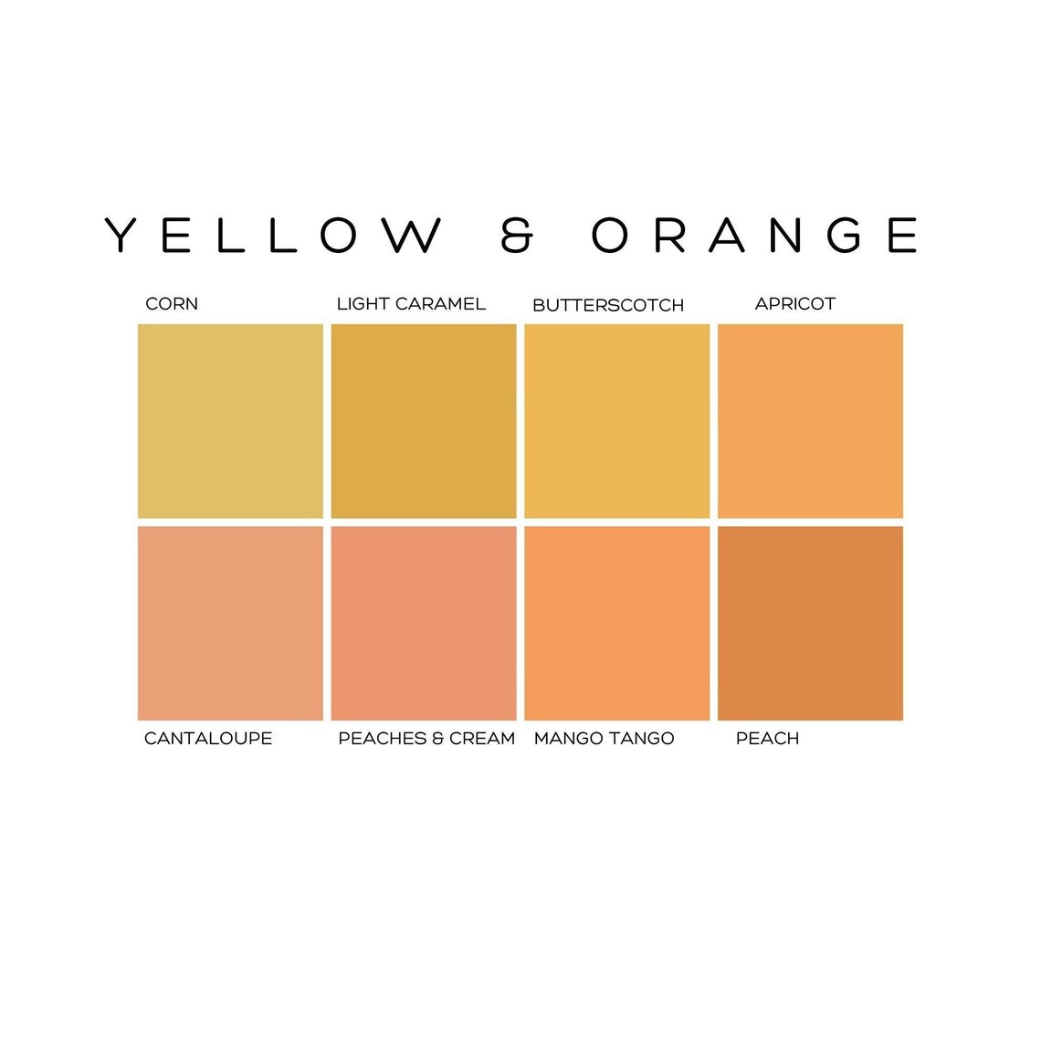 YELLOW & ORANGE - Sculpey Premo Polymer Clay Colour Recipes - Etsy