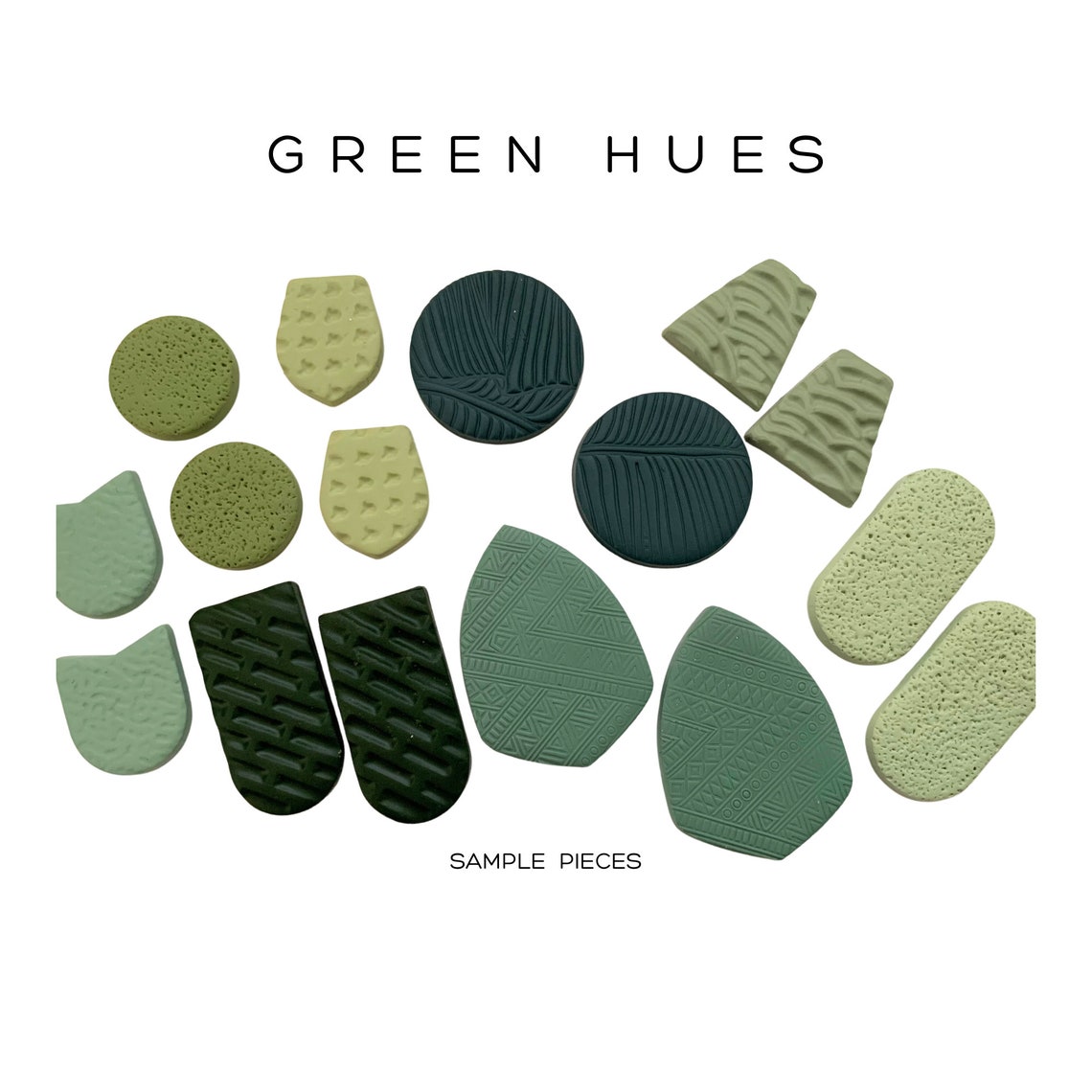 GREEN HUES - Sculpey Premo Polymer Clay Colour Recipes - Etsy