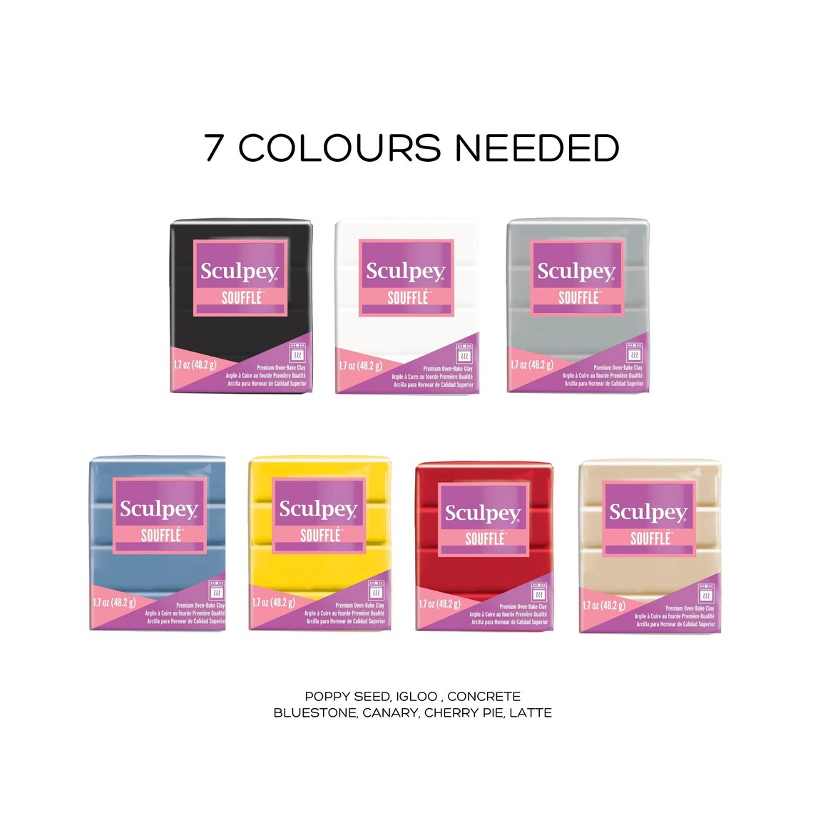 Sculpey Souffle Polymer Clay Color Palette: 48 Recipes (digital ...