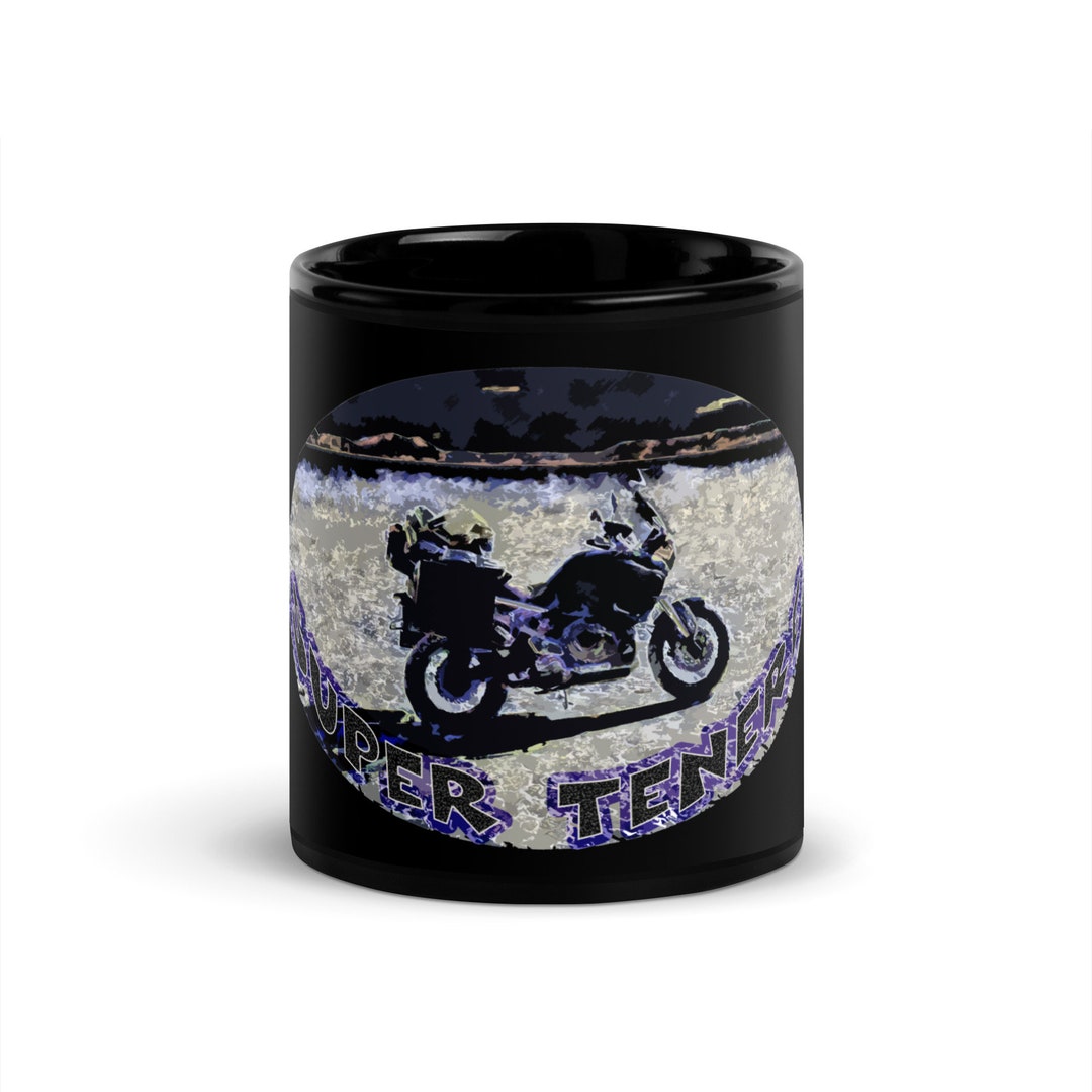 Super Tenere Biker Motorcycle Black Glossy Mug Cup Coffee Tea - Etsy