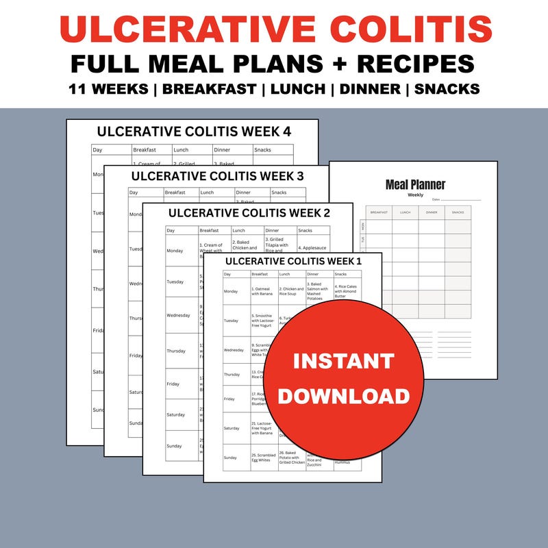Colitis Meal Plan - Etsy
