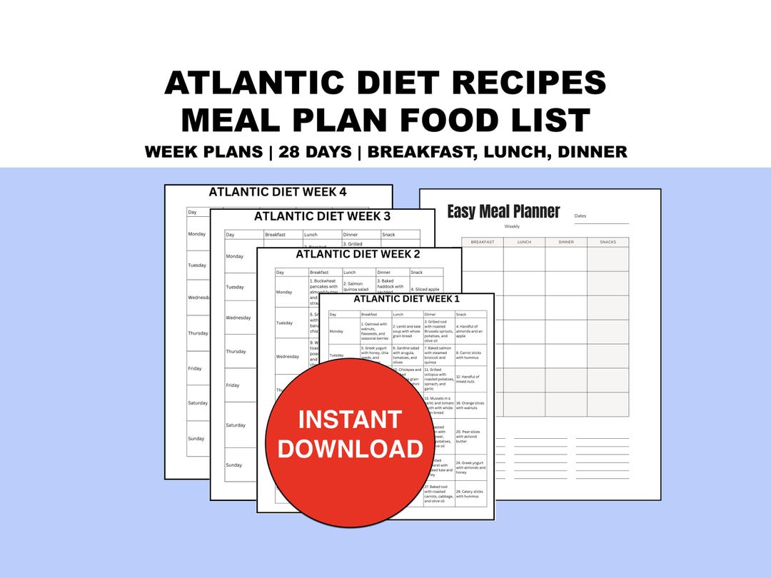 Atlantic Diet Meal Plan PDF | Sample Menu | Mediterranean Breakfast ...