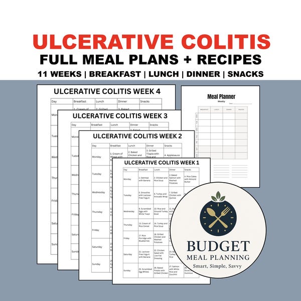 Colitis Meal Plan - Etsy