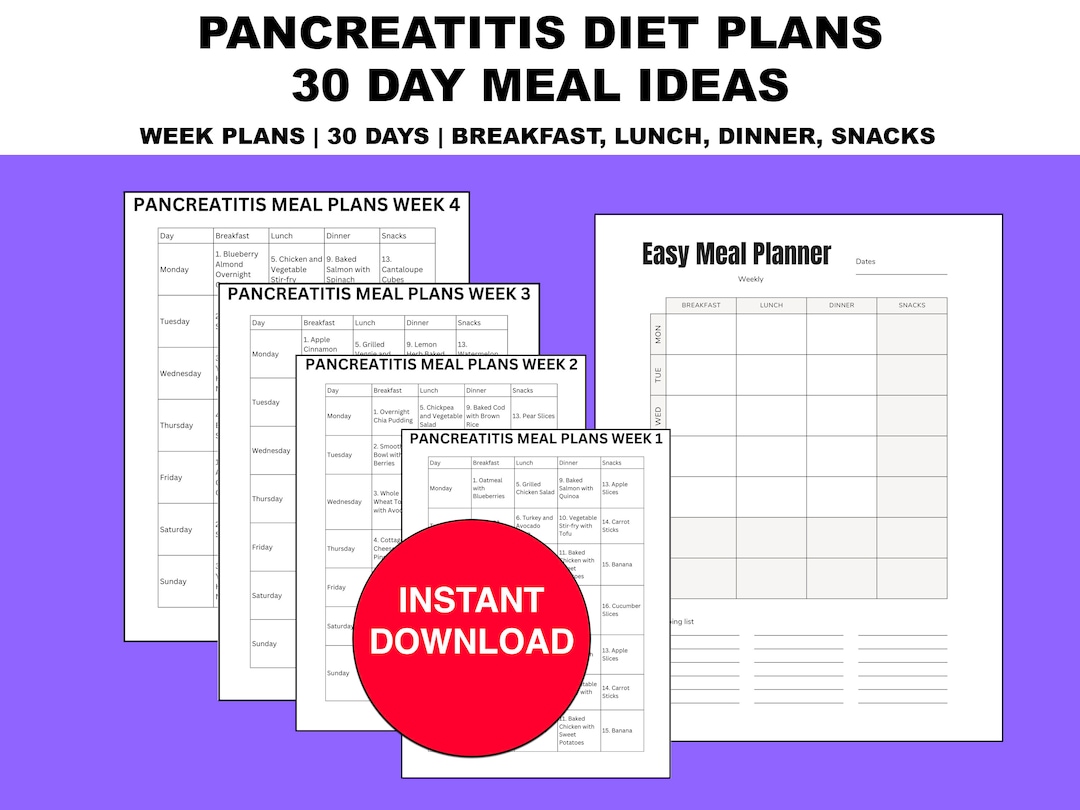 Pancreatitis Diet Meal Plan PDF | 28 Day Full PDF With Recipes ...