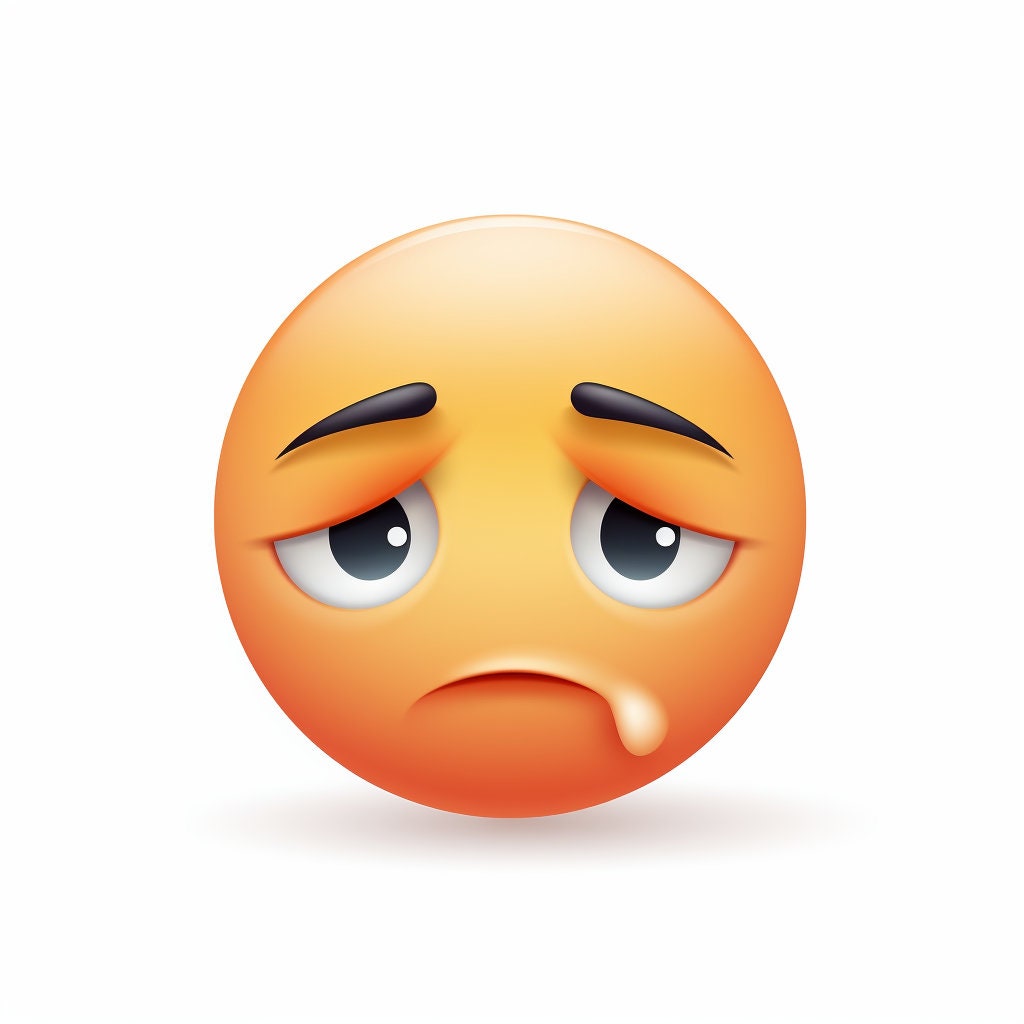 Sad Emoji PNG Sad Face Emoji Sad Emoji Meme Sad Crying - Etsy