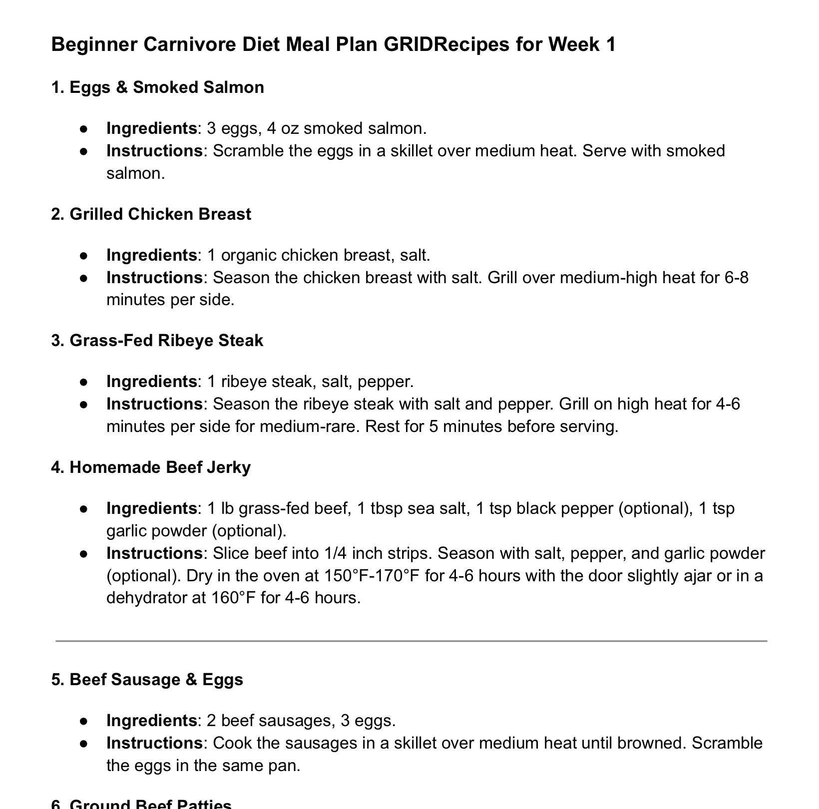 Beginner Carnivore Diet Meal Plan PDF With Recipes 30 Day & Food List ...