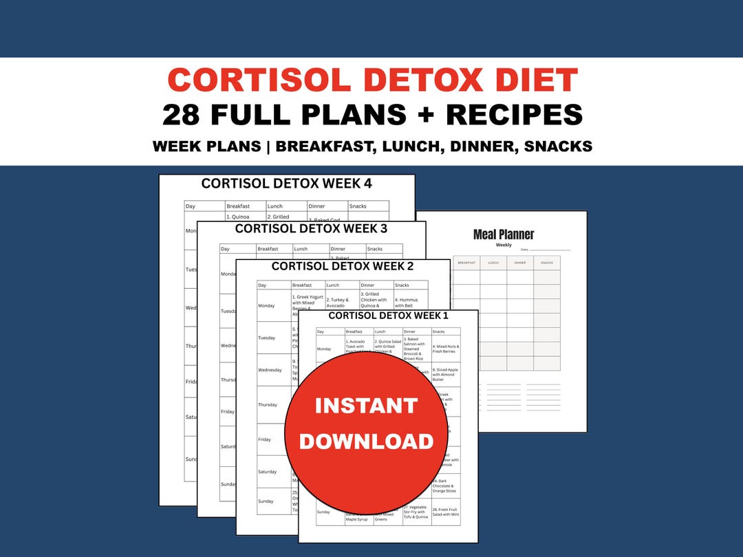 Cortisol Detox Diet Plan PDF With Recipes | 7-day Meal Plan Printable ...