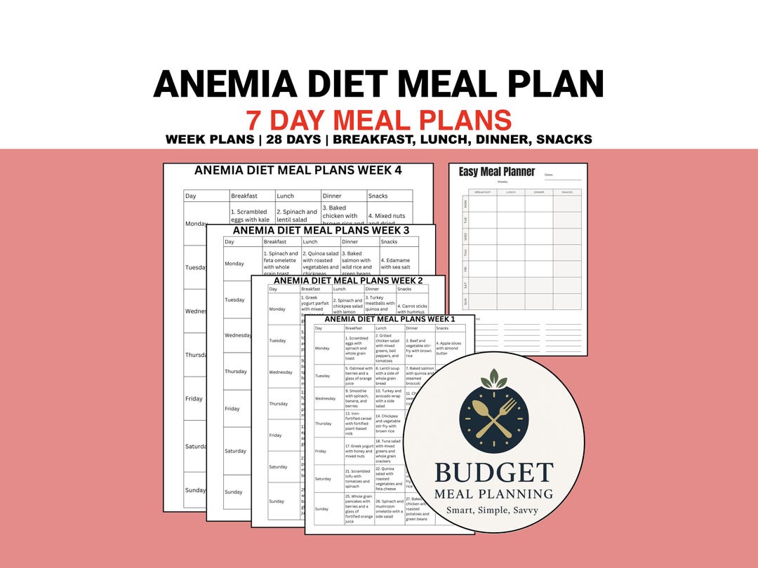 Anemia Diet Meal Plan, Iron Deficiency Recipes, Anemic Food List ...