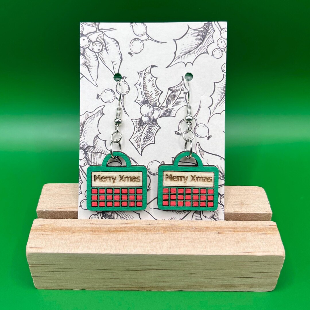Christmas AAC Communication Device Earrings 925 Sterling Silver Hooks ...