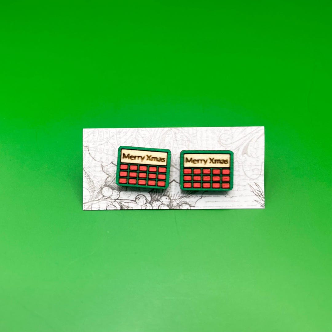 Christmas AAC Communication Device Earrings Stainless Steel Studs ...