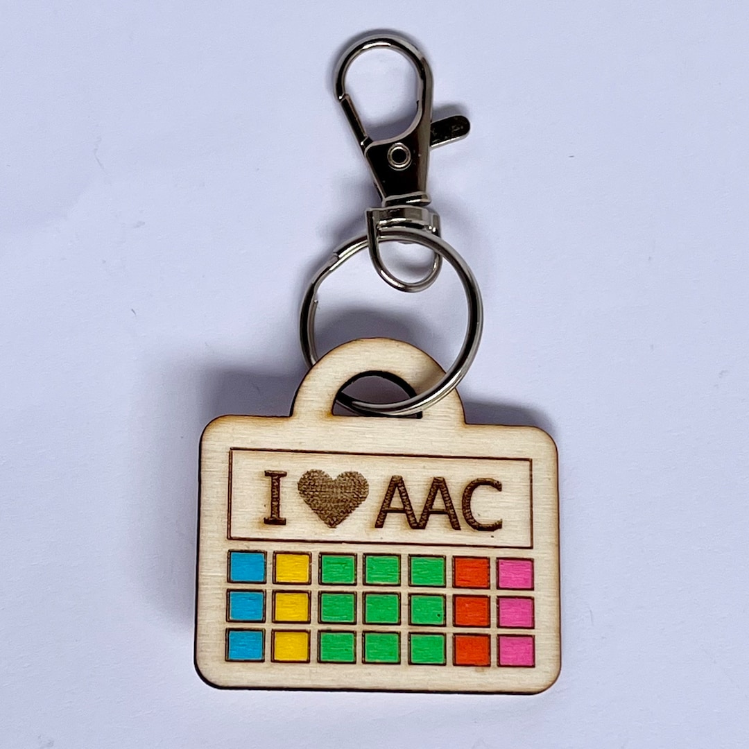 I Love AAC Tag Clip for Keyring, Bag, Lanyard, Device or to Add to ...