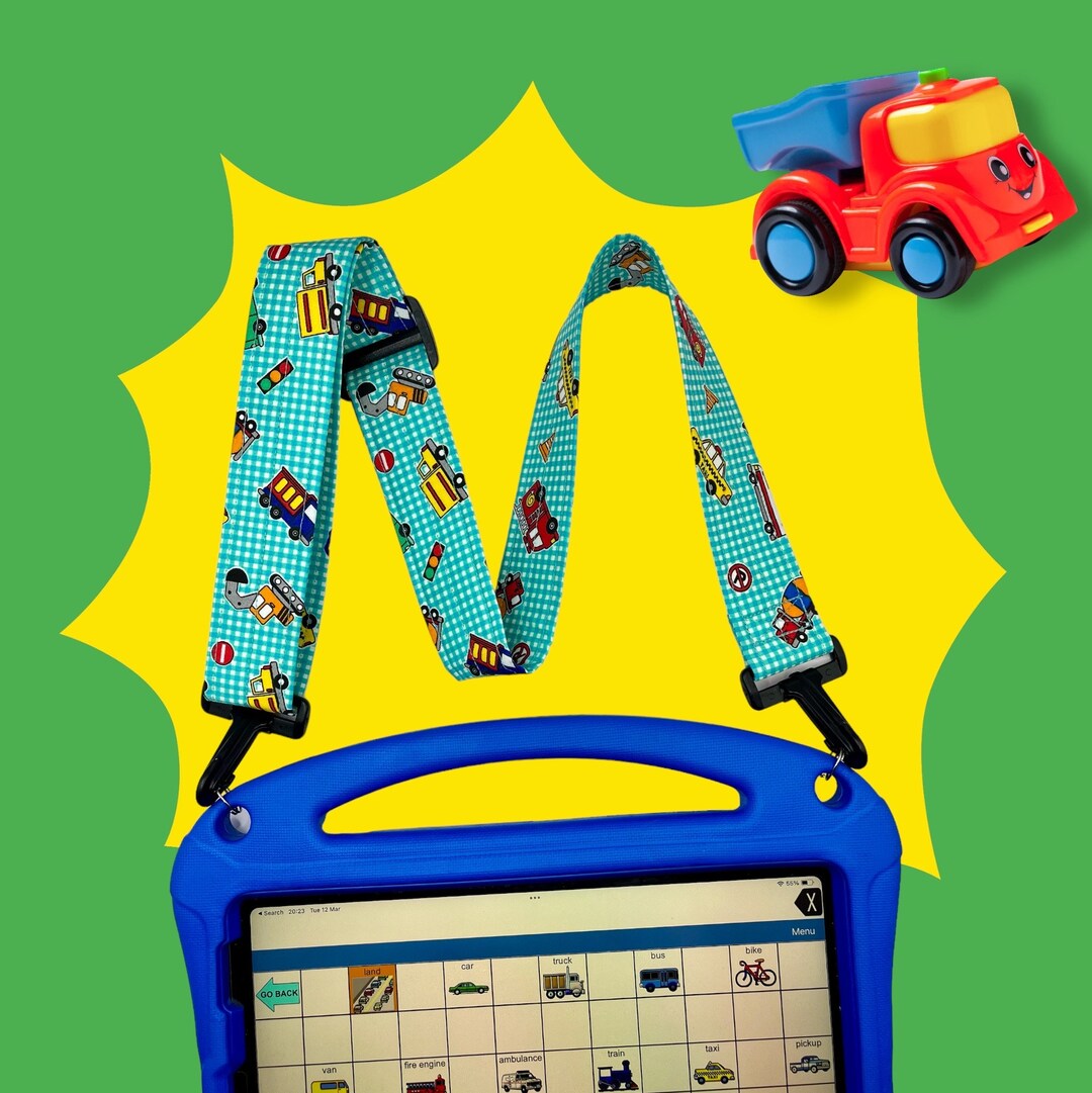 AAC Vehicle Transport Print Adjustable Carry Strap, Gift for Teacher ...