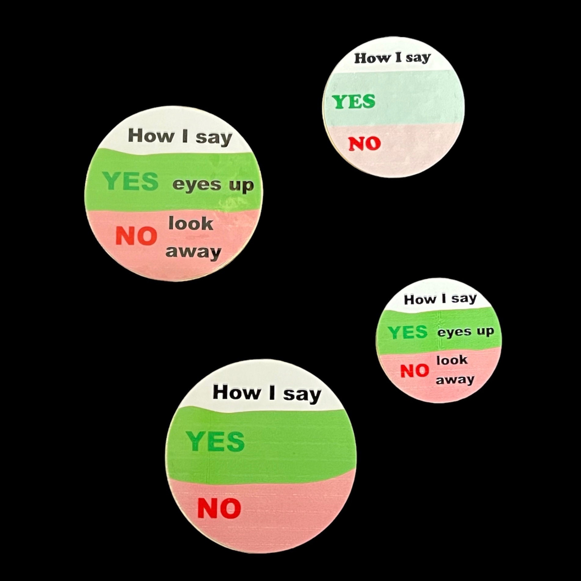 Yes No Communication Badge for AAC User Supports All Communication ...