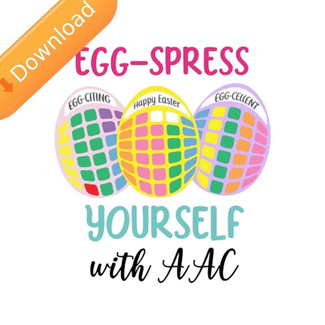 AAC Easter Egg Digital Design 'egg-spress Yourself With AAC' for ...