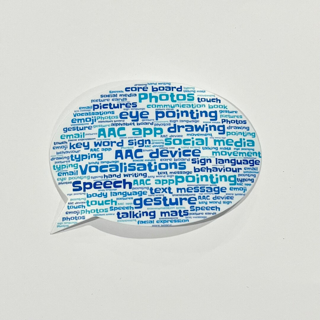 AAC Sticker Multimodal Communication Speech Bubble Word Art Word Cloud ...