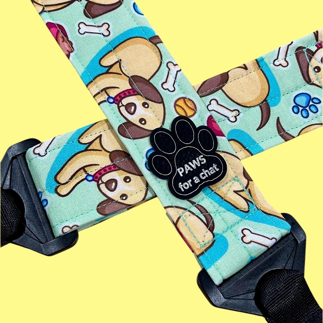 AAC System Carry Strap, ‘PAWS for a Chat’ Dog Print, Adjustable up to ...
