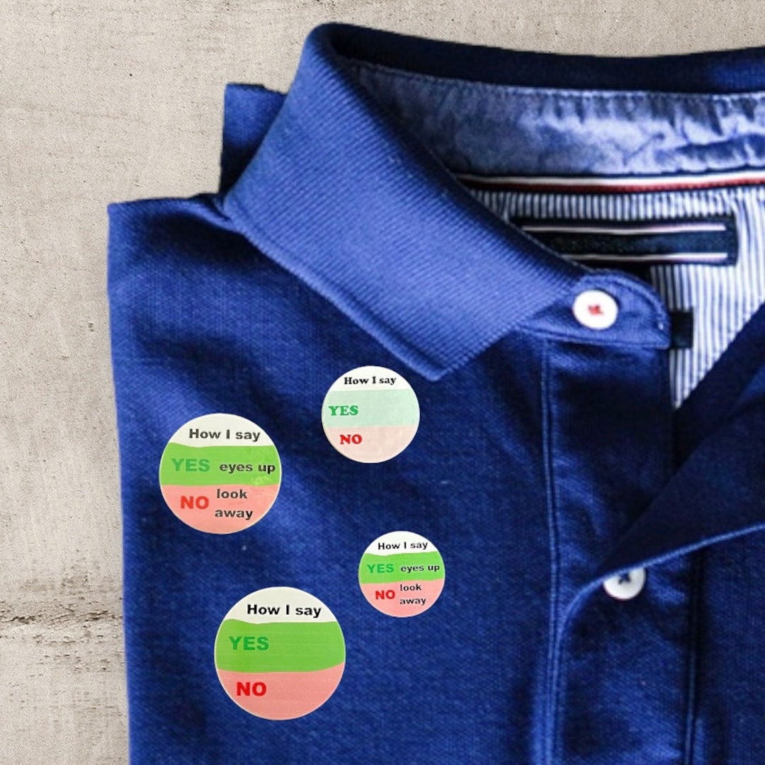 Yes No Communication Badge for AAC User Supports All Communication ...