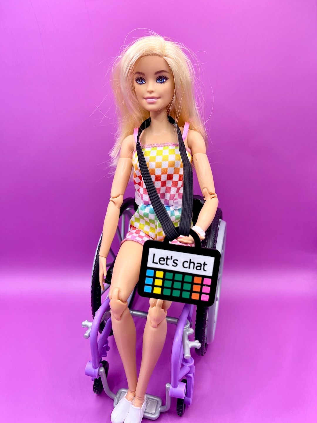Doll Sized Acrylic AAC Device With Elastic Carry Strap for Display ...