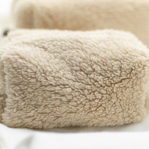 SKINCARE BAG - Teddy Box Bag, Fluffy Toiletry Bag, Sherpa Boxy Bag ...