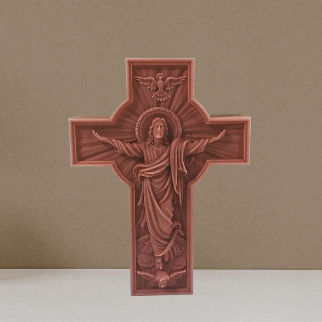 Jesus on the Cross Silicone Candle Mold Christ on the Cross DIY Candle ...