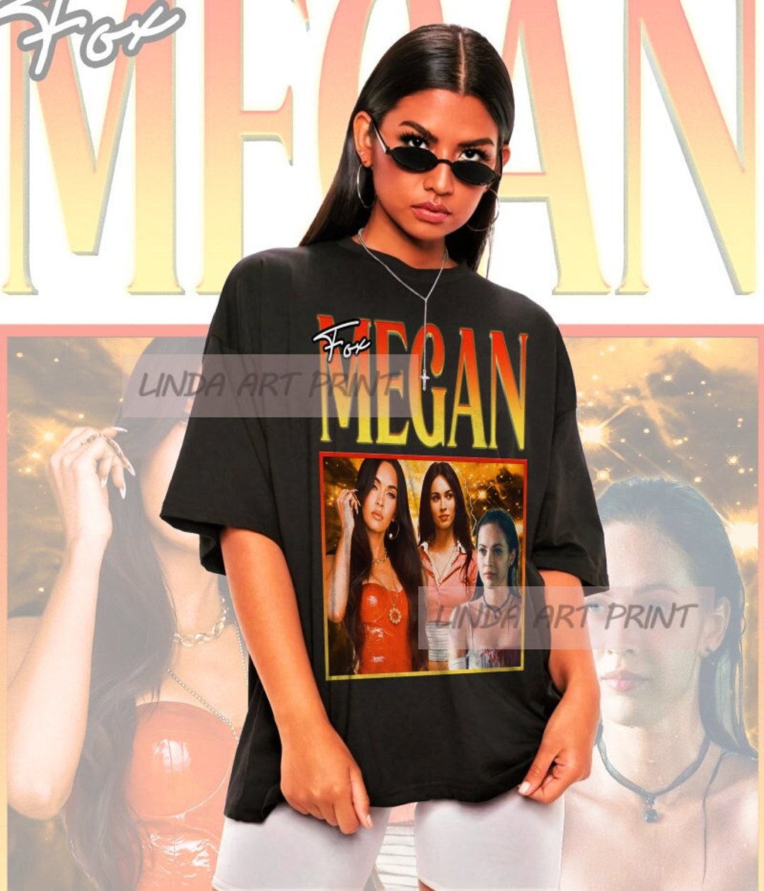 Retro Megan Fox Shirt - Megan Fox Tshirt,megan Fox T Shirt,megan Fox ...