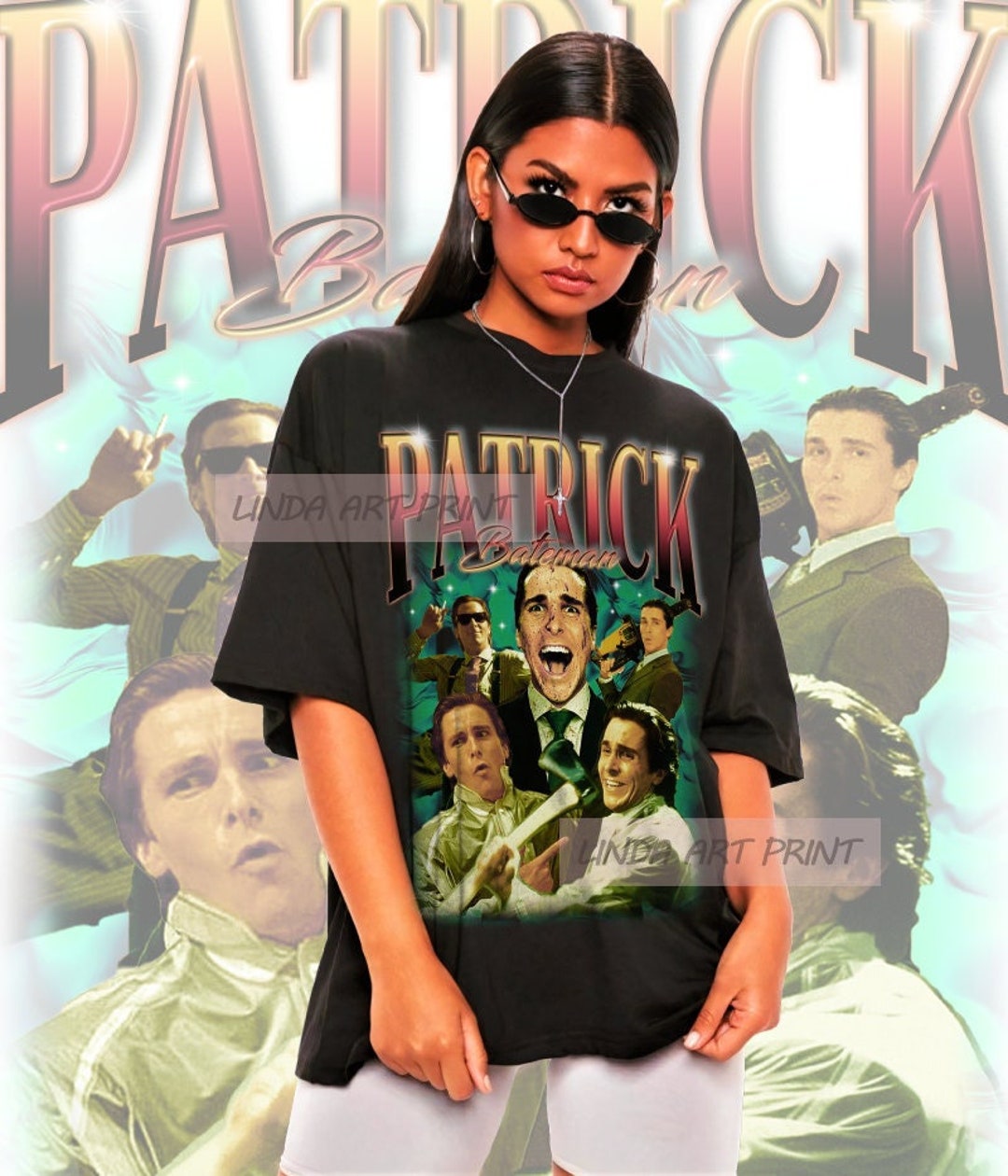Retro Patrick Bateman Shirt -patrick Bateman Merch,patrick Bateman T ...