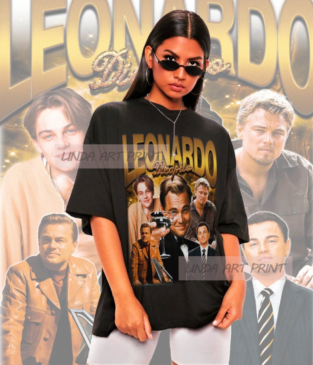 Retro Leonardo Dicaprio Shirt -leonardo Dicaprio T-shirt,leonardo ...