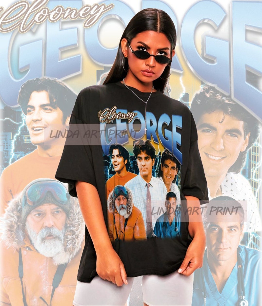 Retro George Clooney Shirt - George Clooney Tshirt,george Clooney ...