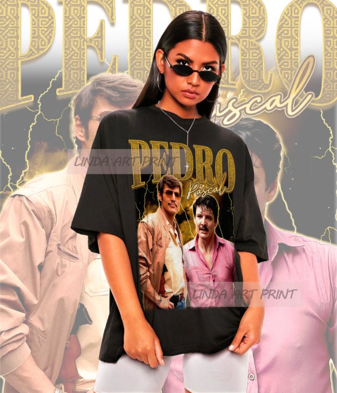 Retro Pedro Pascal Shirt - Pedro Pascal Crewneck,pedro Pascal ...