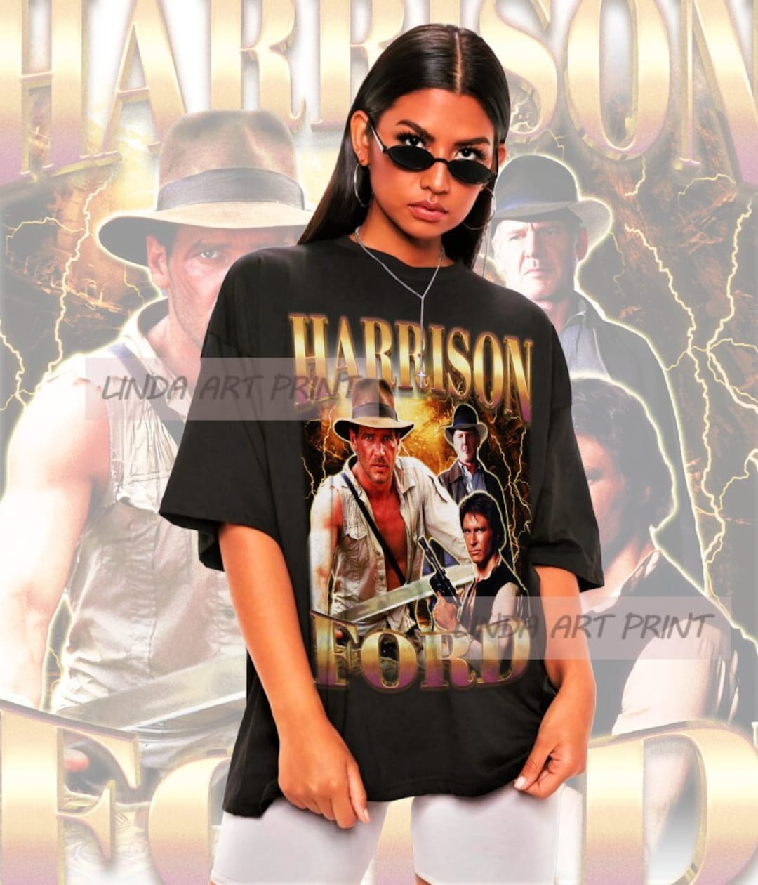 Retro Harrison Ford Shirt - Harrison Ford Tshirt,harrison Ford T-shirt ...