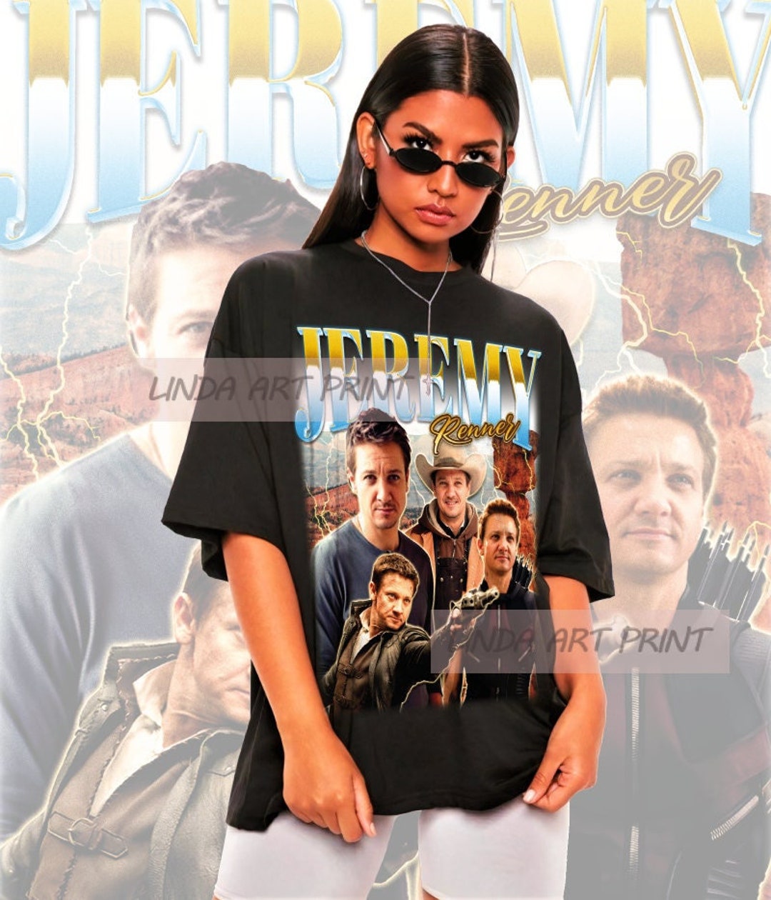 Retro Jeremy Renner Shirt - Jeremy Renner Tshirt,jeremy Renner T-shirt ...