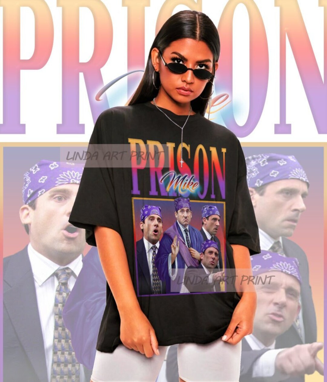 Retro Prison Mike Shirt -the Office Shirt,michael Scott Shirt,steve ...