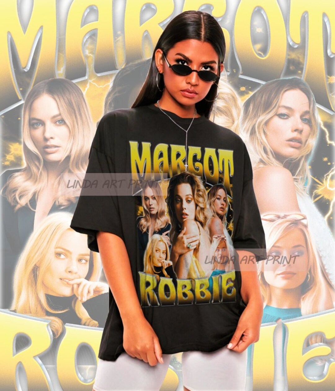 Retro Margot Robbie Shirt - Margot Robbie T Shirt,margot Robbie Tshirt ...