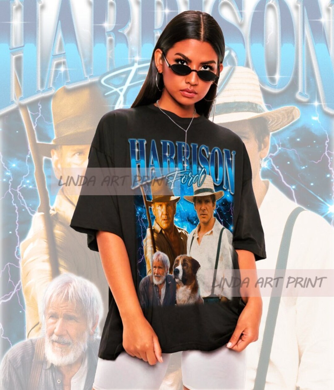 Retro Harrison Ford Shirt - Harrison Ford Tshirt,harrison Ford T-shirt ...
