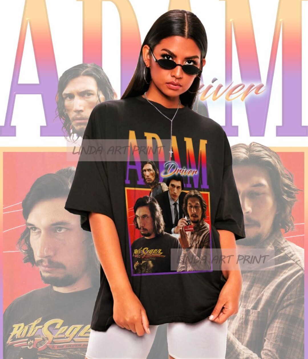 Retro Adam Driver Shirt - Adam Driver T-shirt,adam Driver T Shirt,adam ...