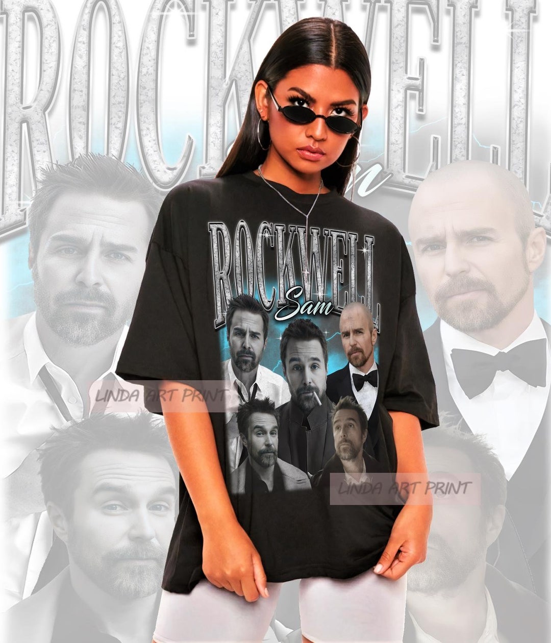 Retro Sam Rockwell Shirt - Sam Rockwell Tshirt,sam Rockwell T Shirt,sam ...