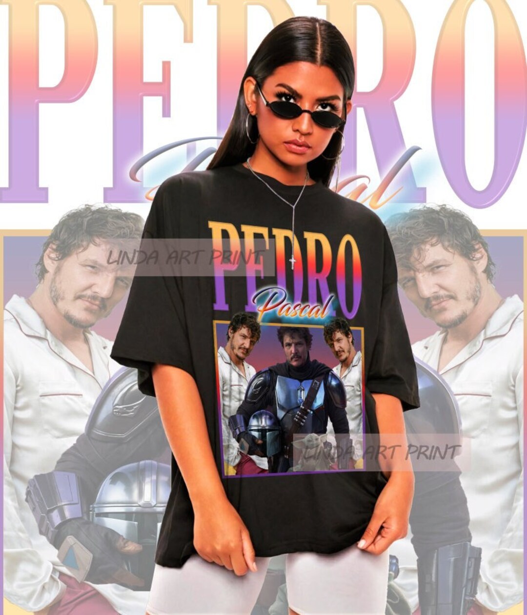 Retro Pedro Pascal Shirt - Pedro Pascal Crewneck,pedro Pascal ...