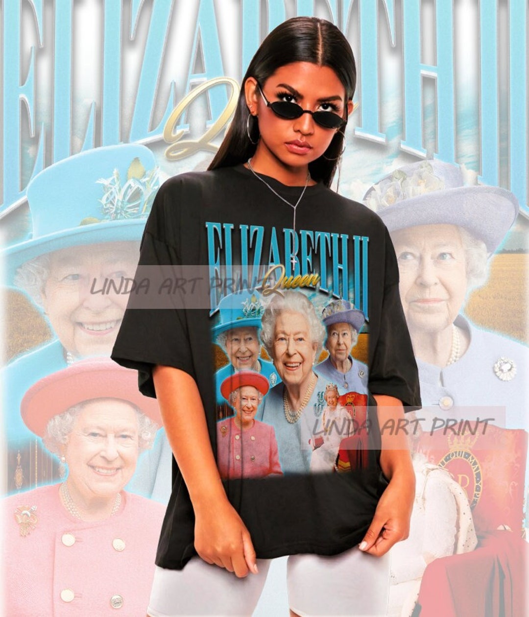 Retro Queen Elizabeth II Shirt -queen Gift,queen Elizabeth Tshirt,queen ...