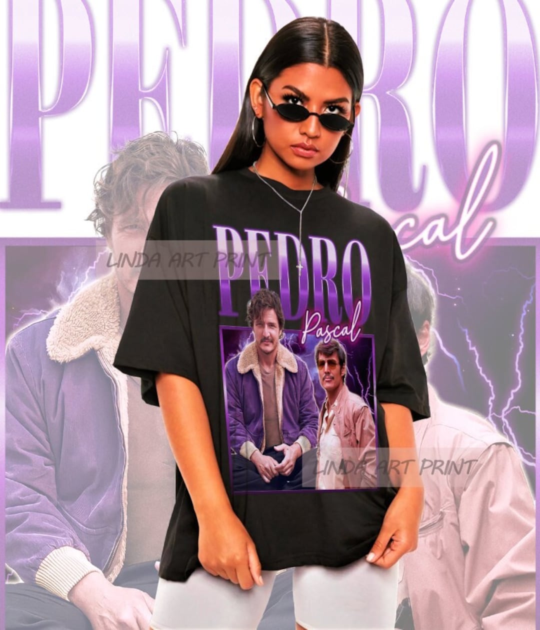 Retro Pedro Pascal Shirt - Pedro Pascal Crewneck,pedro Pascal ...